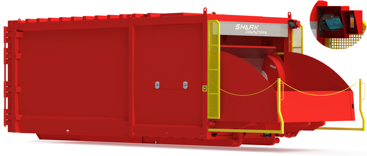 Radar Sikkerhedssystem til container - Shark Compactors